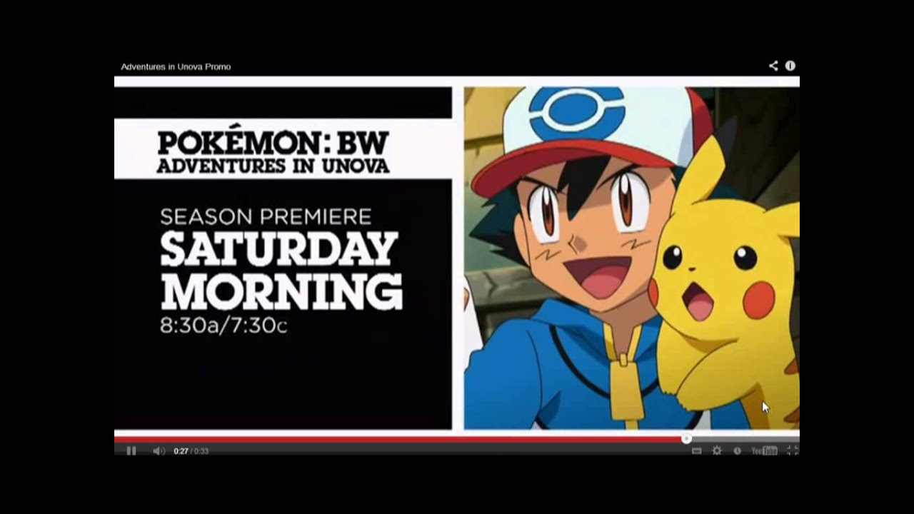 Cartoon Network USA Promos de Pokémon BW Adventures In Unova trailers ...