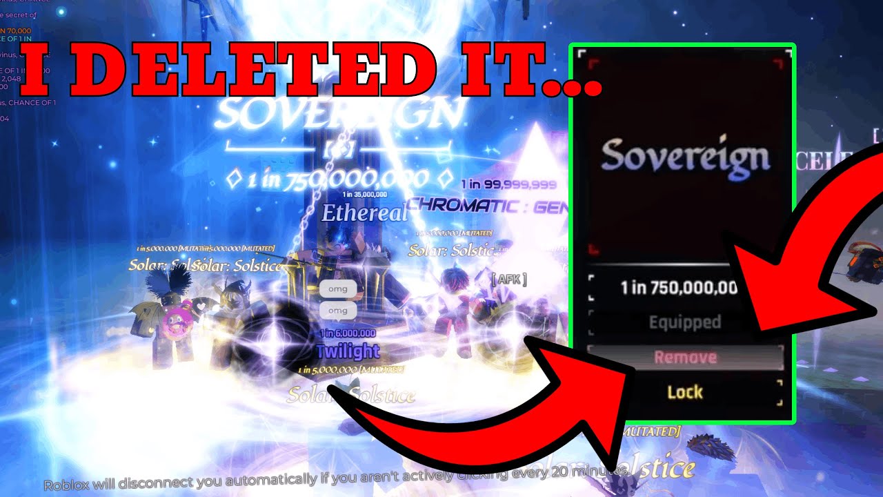 Mods Gave Me SOVEREIGN, So I DELETED IT... | Sol's RNG Era 8! - YouTube