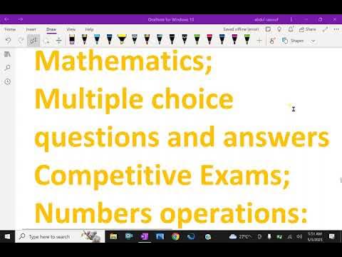 Mathematics : - ( Multiple choice questions and answers ; Operation on numbers ) - 6. - YouTube