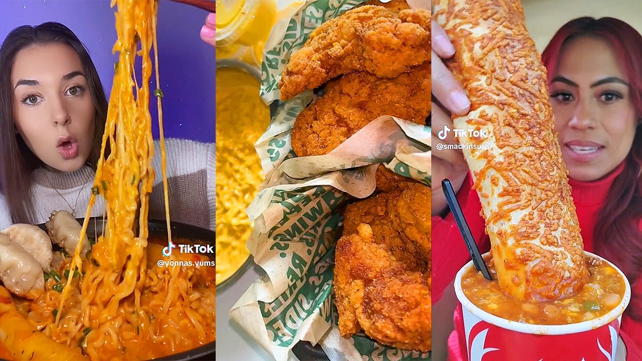 Asmr EATING 🍔| 76 | buldak mukbang, wingstop & bulda ️‍🔥, tacobell ...