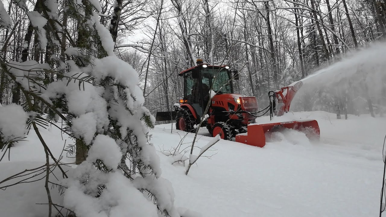 791 Fluffy Snow. Kubota Tractors. Snowblowers and Good Friends Clearing ...