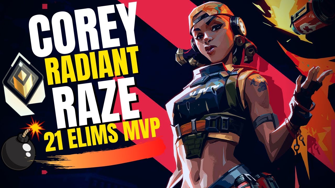FAZE COREY RADIANT RAZE GAMEPLAY ON SPLIT | 21 ELIMS MVP - VALORANT ...