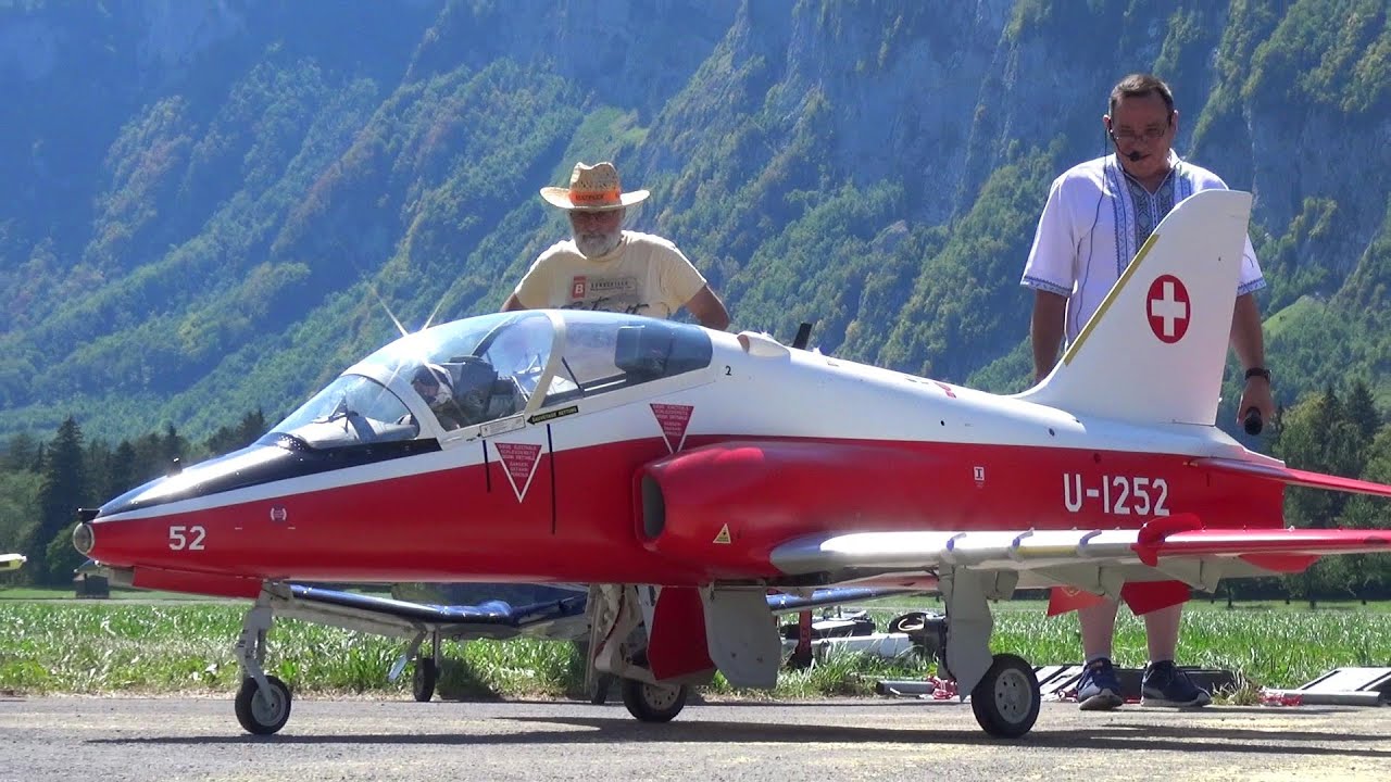 Giant RC BAE Hawk Swiss scale turbine Model Jet beautiful Mountain ...