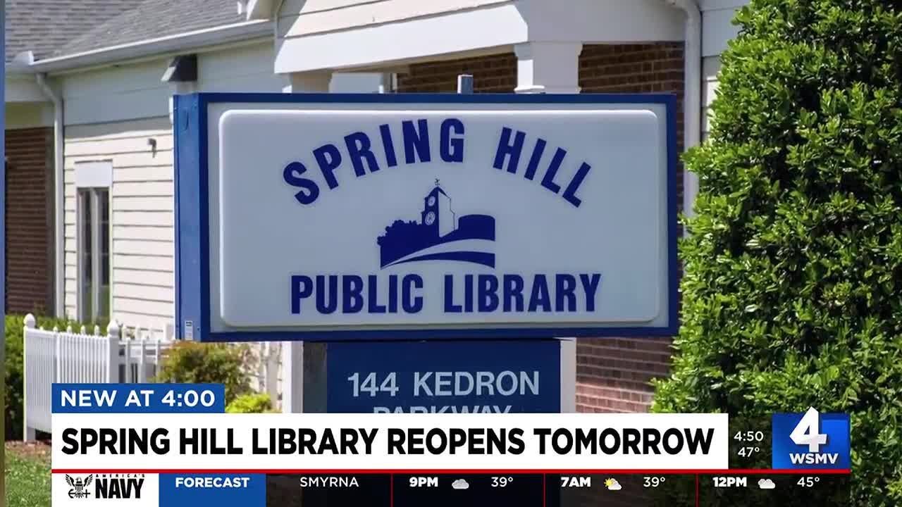 Spring Hill Public Library to reopen after week-long closure - YouTube