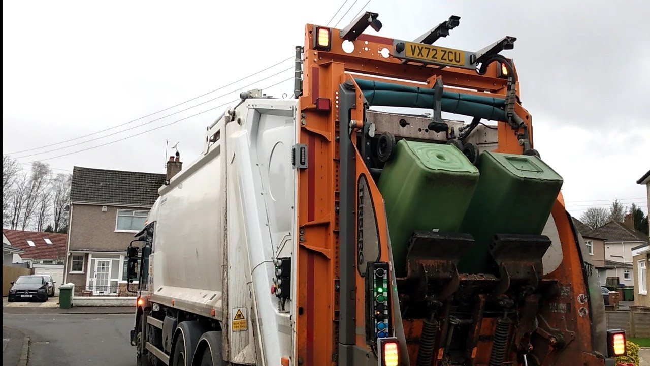 Dennis Eagle Elite+ Olympus Bin Lorry Collecting General Waste - YouTube