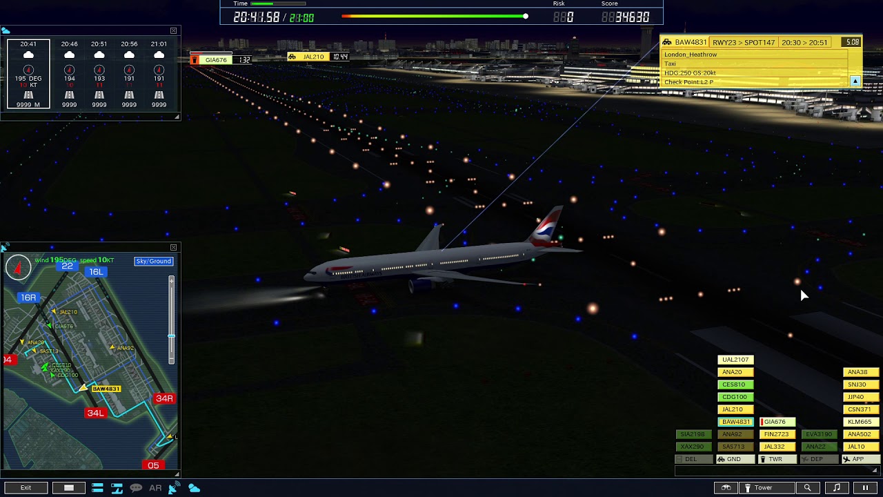 ATC4 / RJTT2 - V4.12: Stage 05 - International Flights Party Time (Fail ...