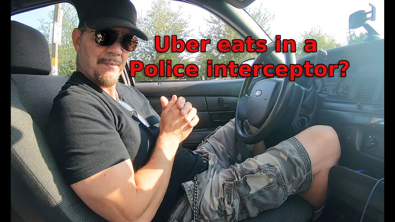 Uber eats in a Crown Vic Police Interceptor? - YouTube