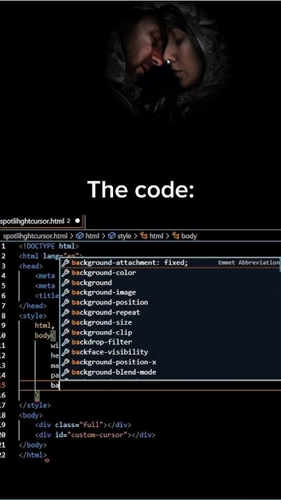 Spotlight Cursor Html Css Coding Shorts 🖇️ Coding Shorts Computerscienceconcepts Html