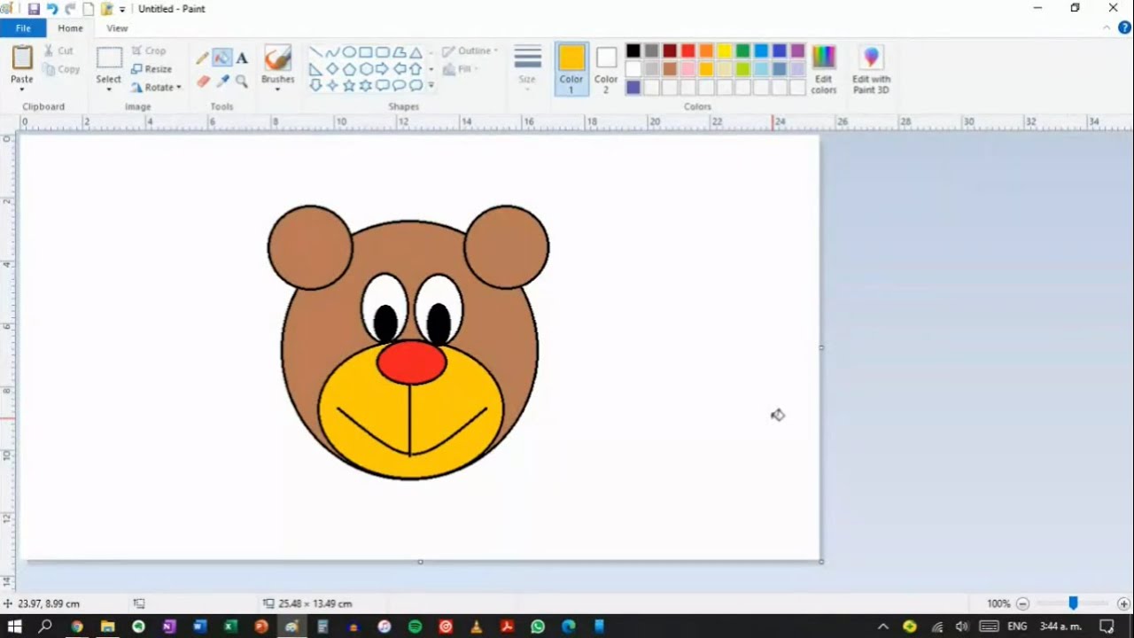 Dibujando con Paint para niños de Educación Básica 🖍️ ️🖌️📏 ️🎒🚸 - YouTube