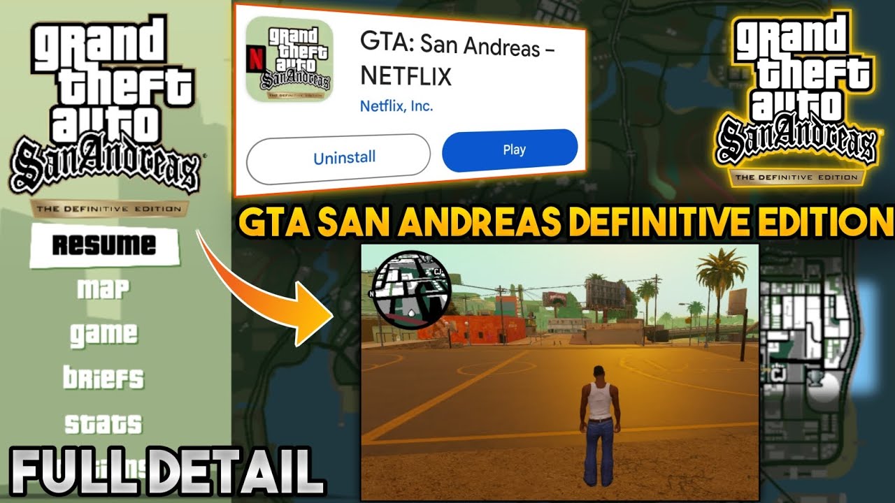 GTA san Andreas definitive edition Netflix is here gameplay/GTA ...