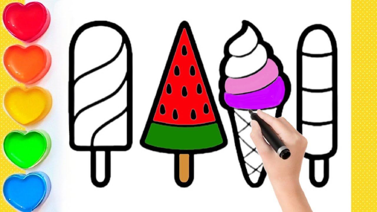 How to draw delicious ice cream |step by step| Ice cream drawing and ...