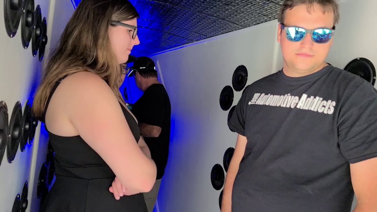 Infinite baffle design 40 18's Fi demo bus BOOM BABY 💜 - YouTube