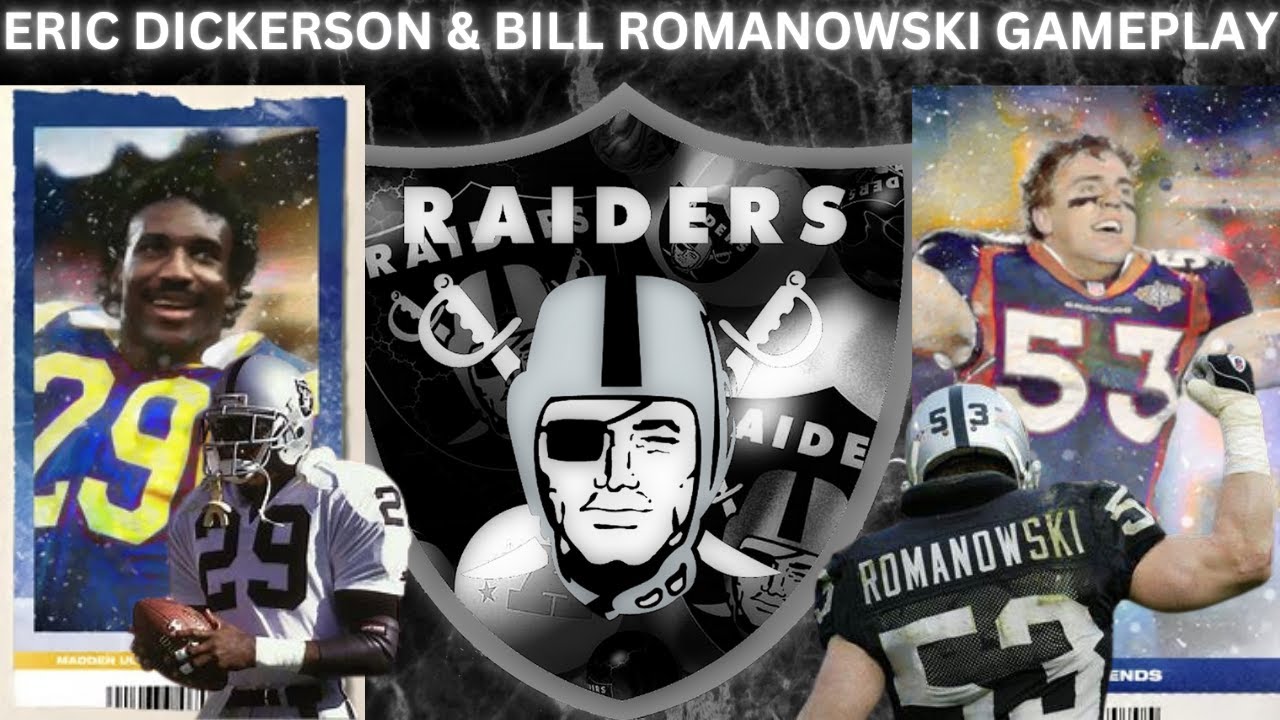 MADDEN 23 LEGEND LTD ERIC DICKERSON & BILL ROMANOWSKI GAMEPLAY RAIDERS ...