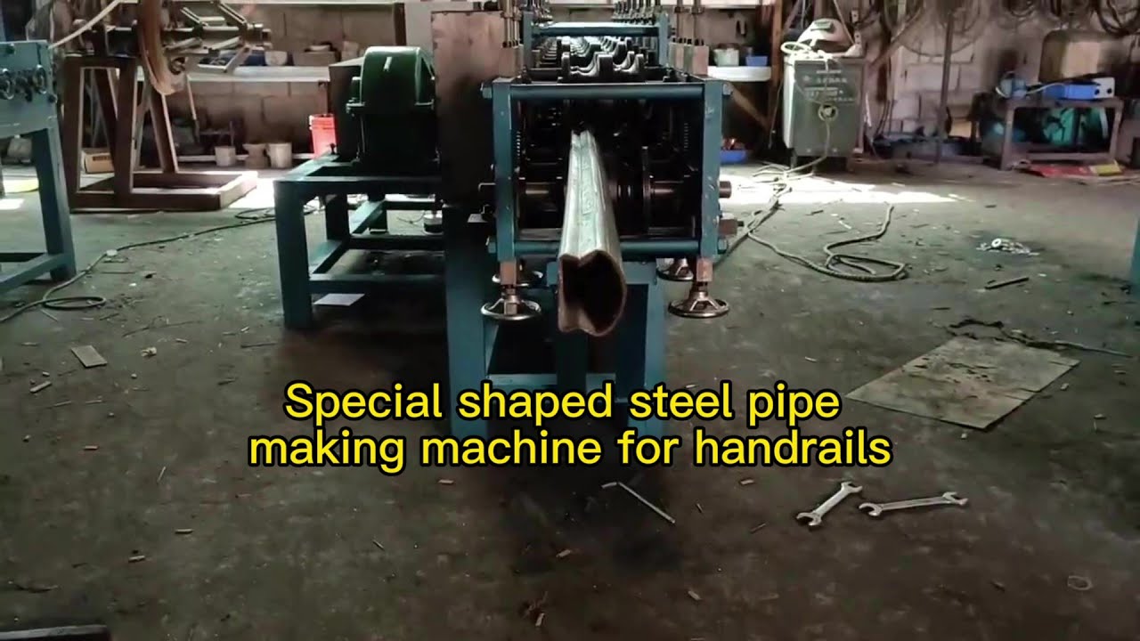 Special shaped pipe roller machine for steel handrails, rolling machine ...