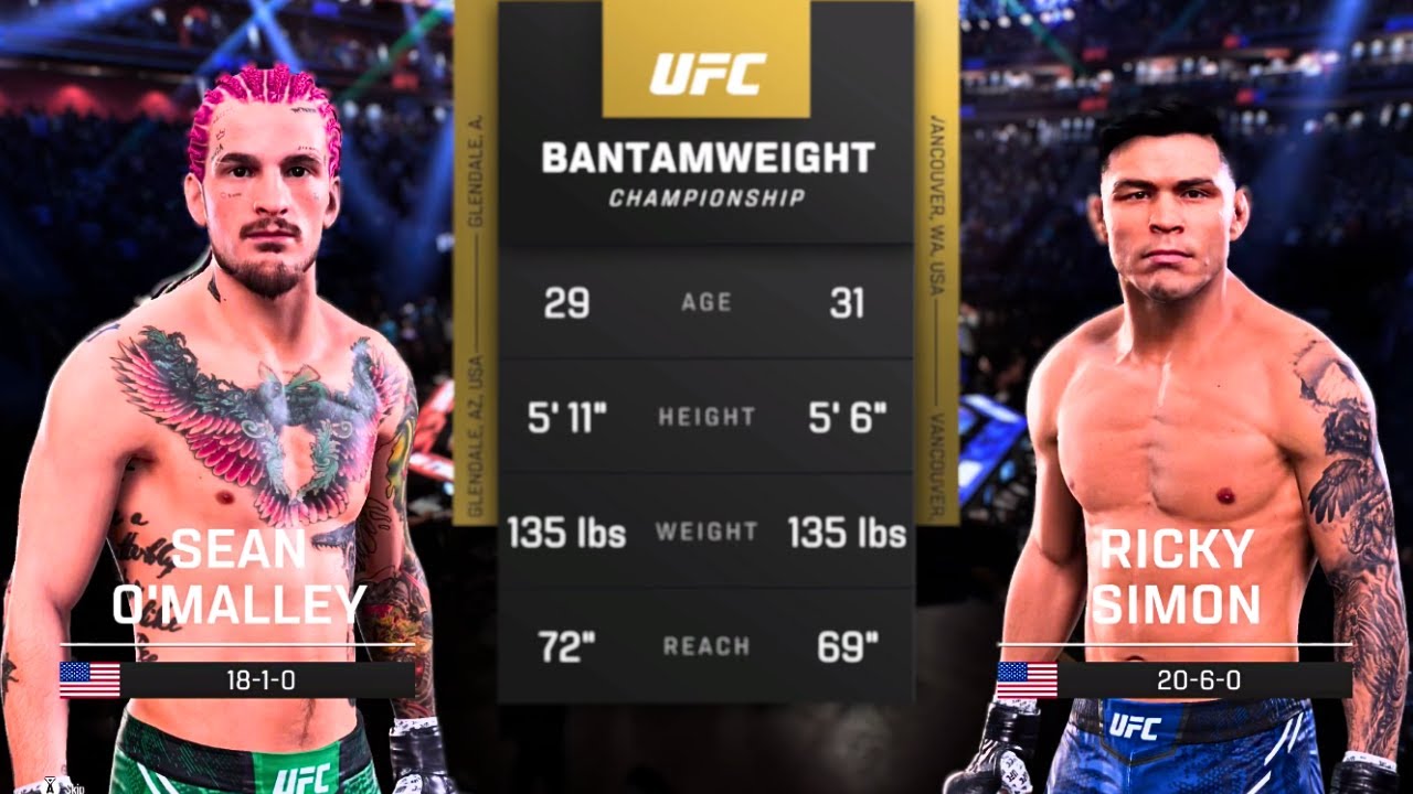 Sean O'Malley vs Ricky Simon FULL FIGHT | UFC 5 AI Simulation - YouTube