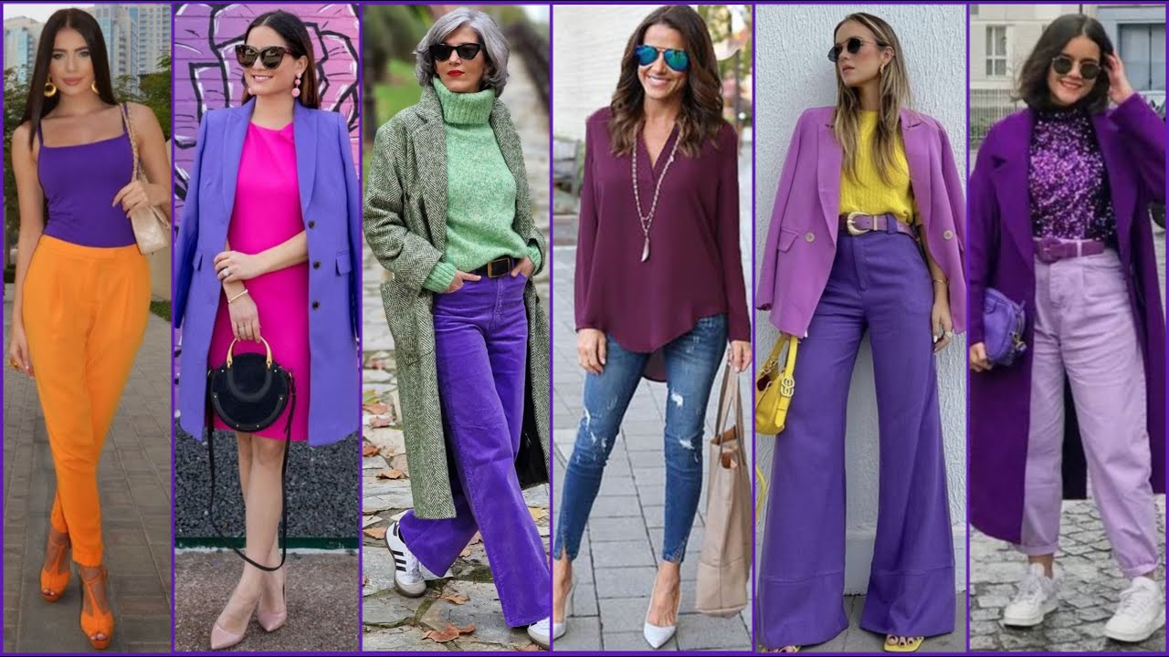 VIBRANTES COMBINACIONES EN DIFERENTES TONALIDADES DEL MORADO💜 PARA ...