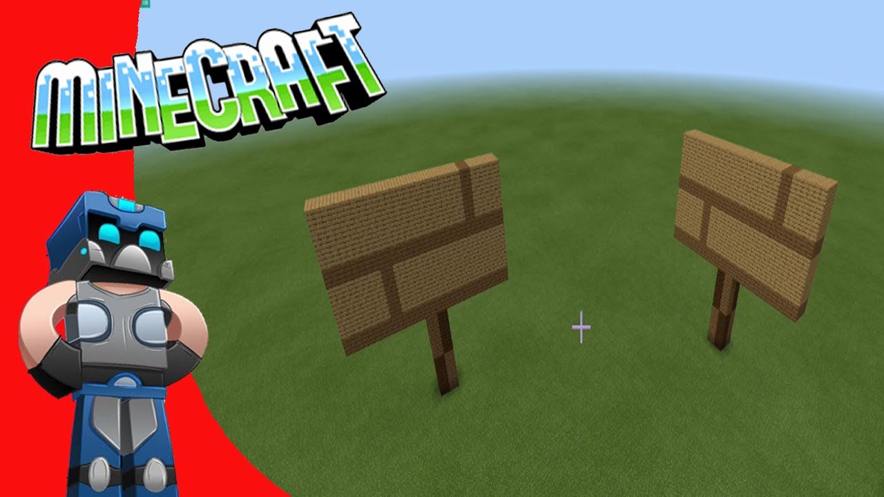 Minecraft: Como hacer Cartel 3D Tutorial - YouTube