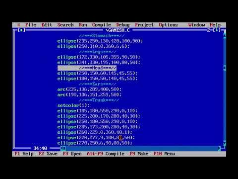 How to draw God Ganesh in C++ Programming | Lord Ganesha drawing using ...
