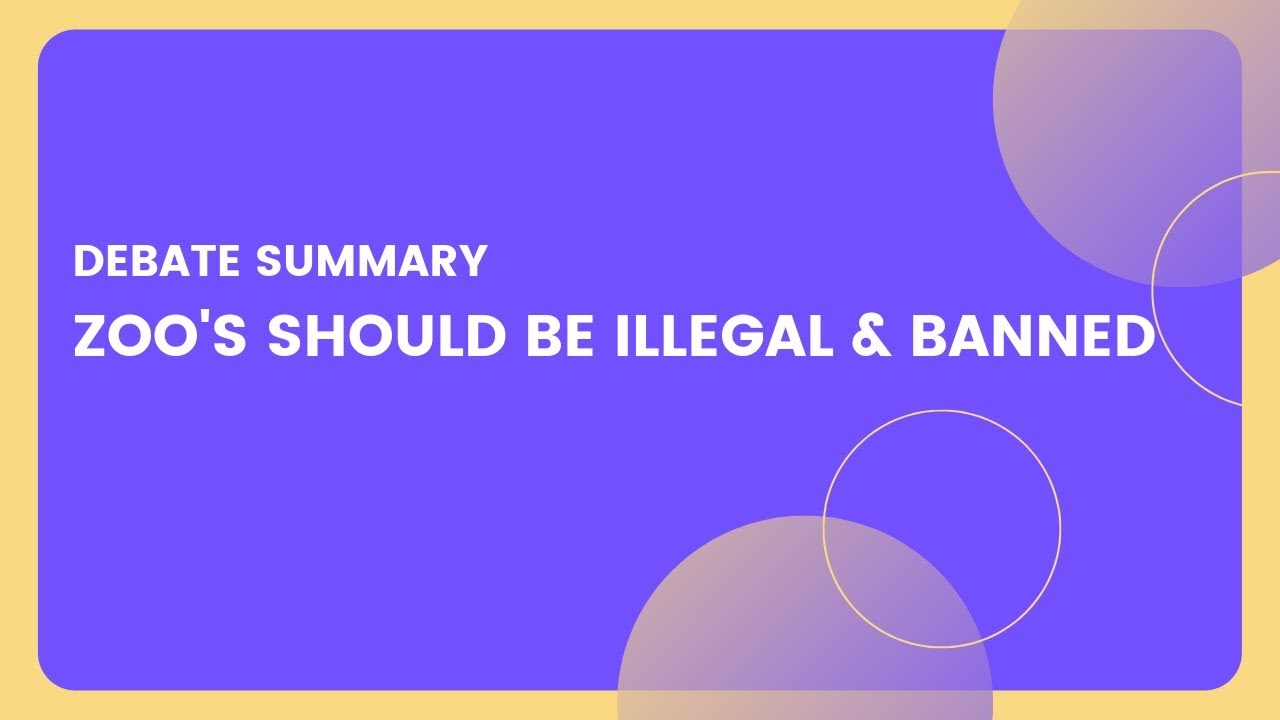 Should zoos be illegal and banned? - YouTube