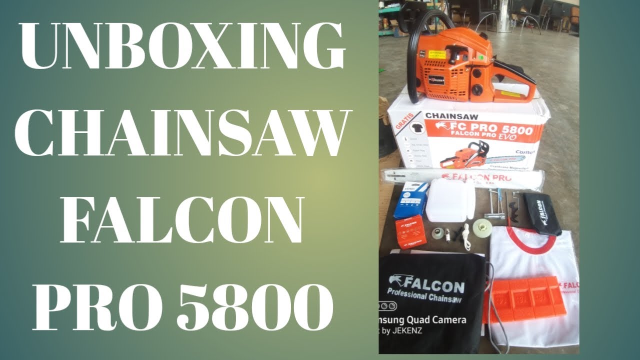 UNBOXING and review chainsaw FALCON PRO 5800 - YouTube