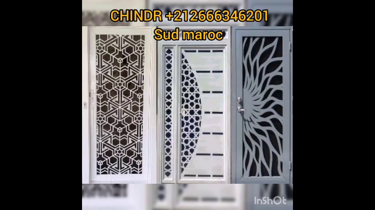 Decoration porte découpe laser - YouTube