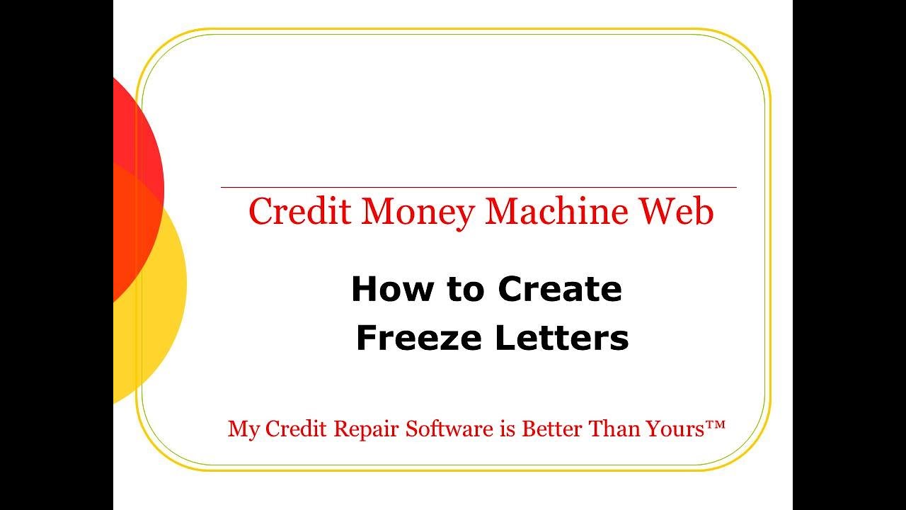 How to Create freeze Letters in Credit Money Machine Web. - YouTube