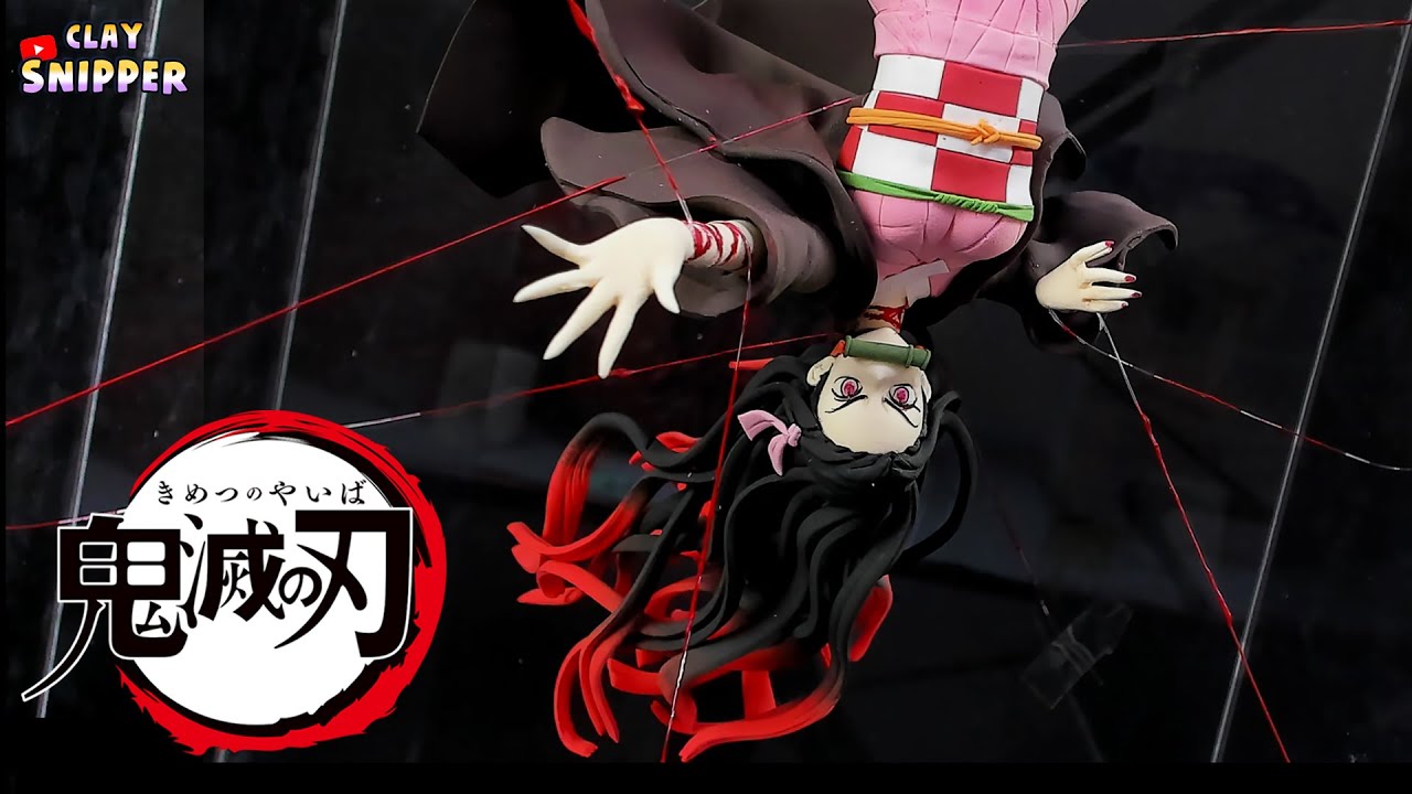 Demon Slayer " Nezuko Kamado " clay figure making tutorial! - YouTube