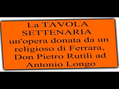 Non crederai mai che la Tavola Settenaria contiene questo antico ...