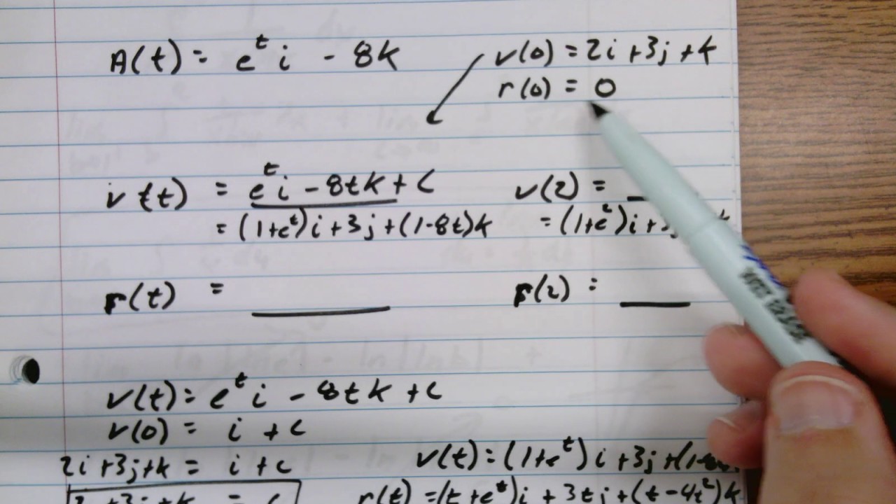 12.4 Q24 Vector integration acceleration velocity position - YouTube