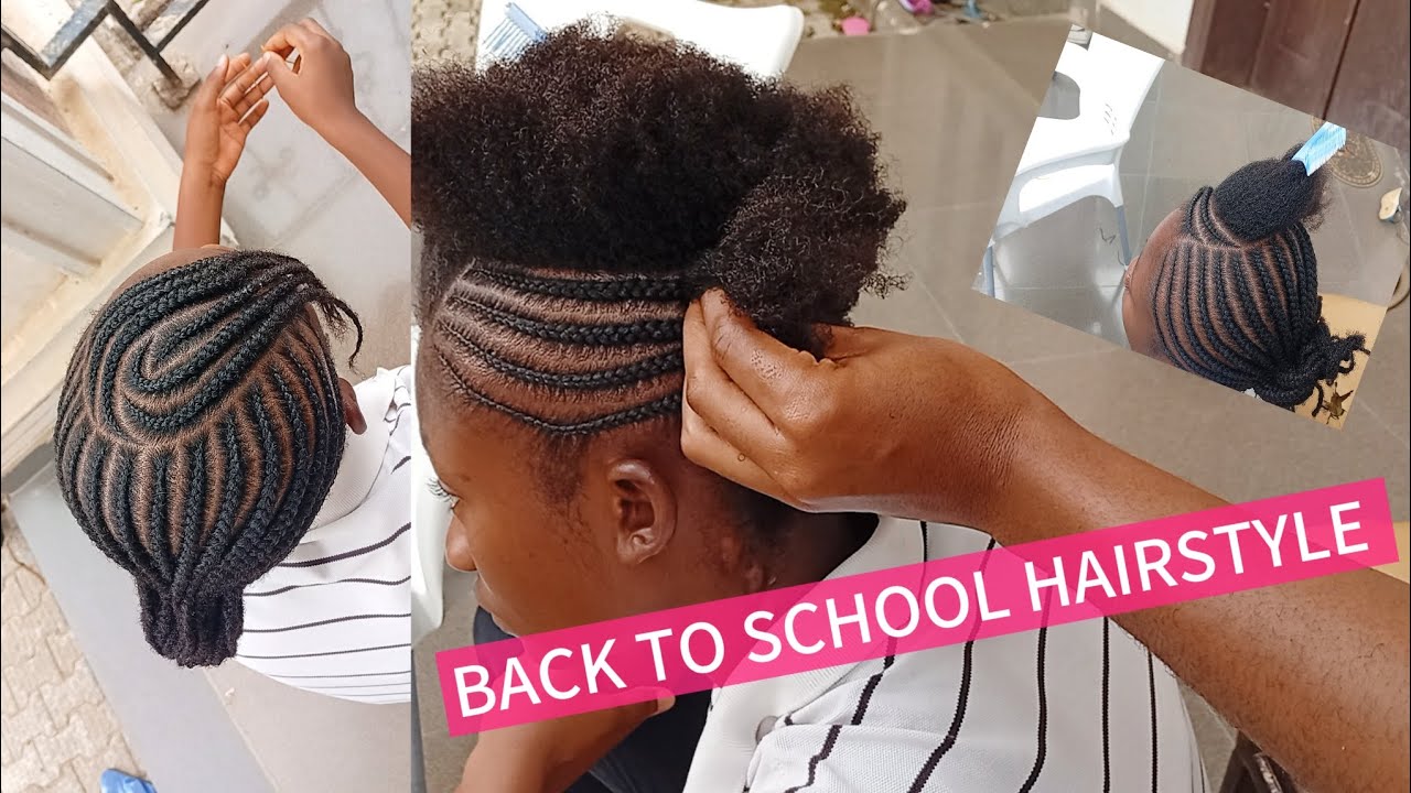 HOW TO MAKE SHUKU AND FRONT ( back to school hairstyle) - YouTube
