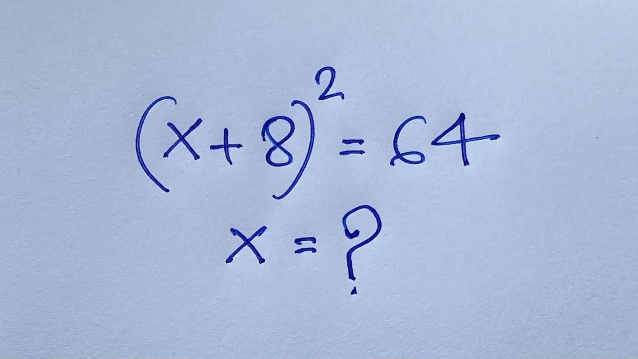 A nice algebra problem | Find the value of X? | - YouTube
