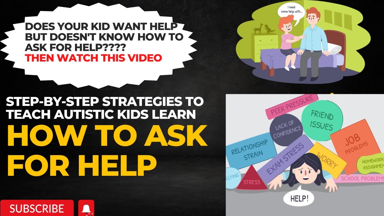 Teach Autistic Kids " How To Ask For Help" | Step by step tips to teach ...