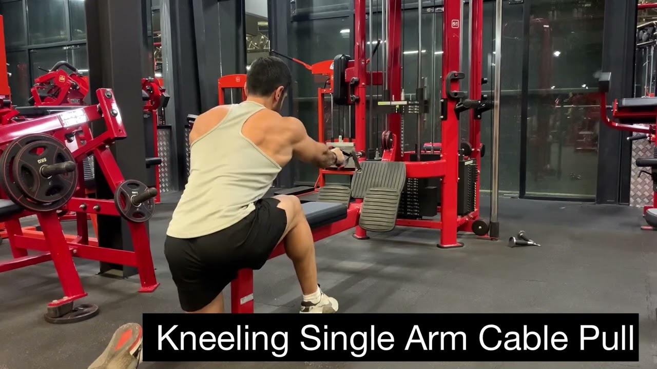 Kneeling Single Arm Cable Pull - YouTube