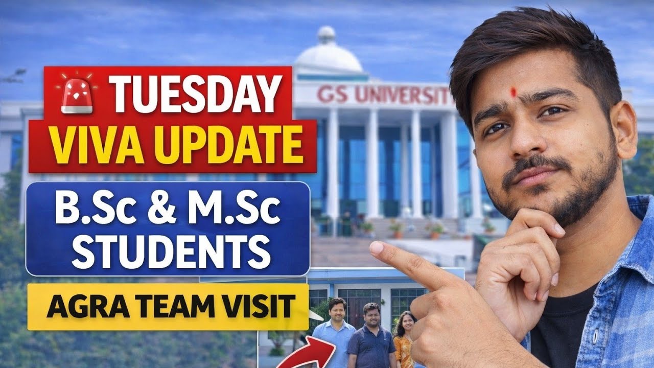 Js university Latest Update 🔴 Tuesday B.Sc–M.Sc Viva | Agra Team aayegi ...