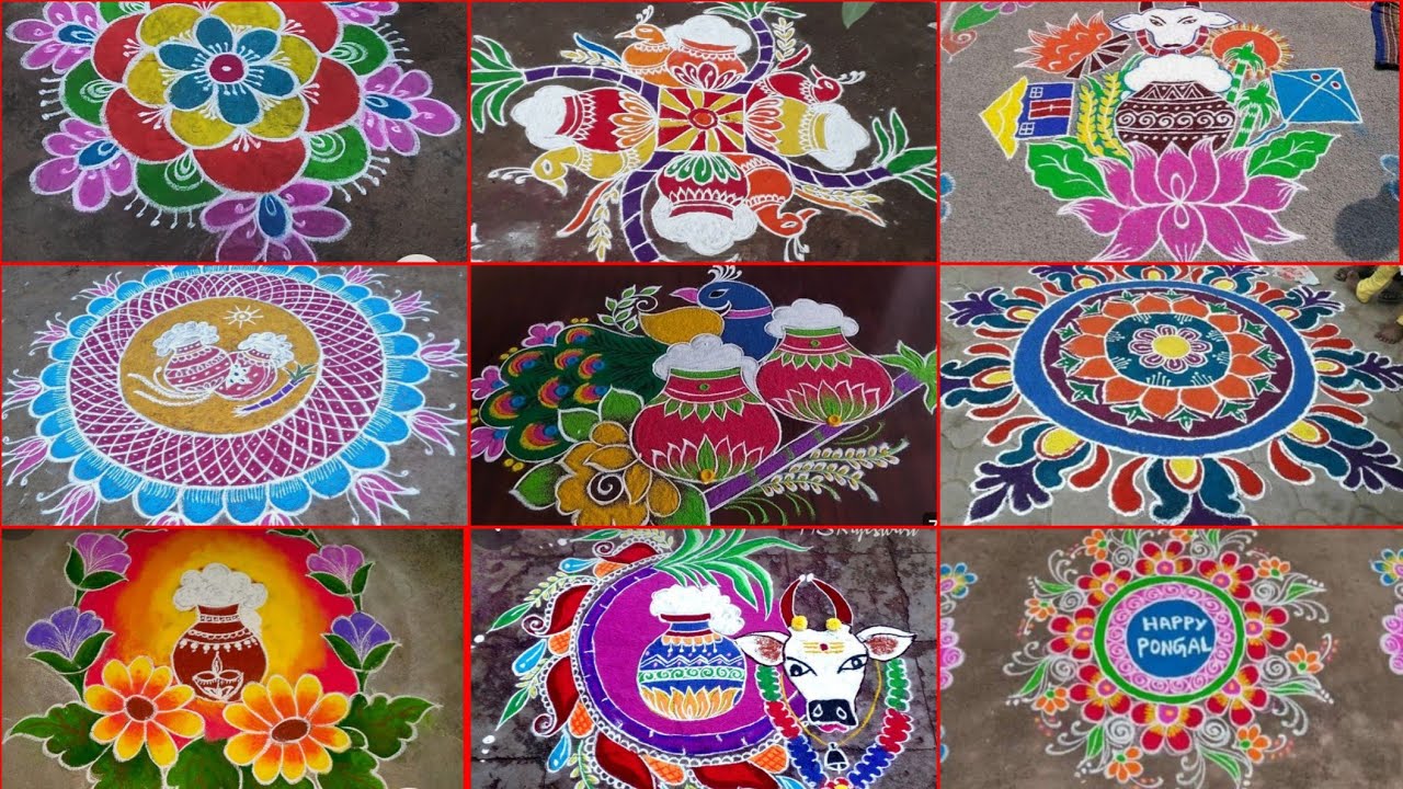 sankranthi muggulu 2025/Pongal rangoli designs 2025/sankranthi rangoli ...