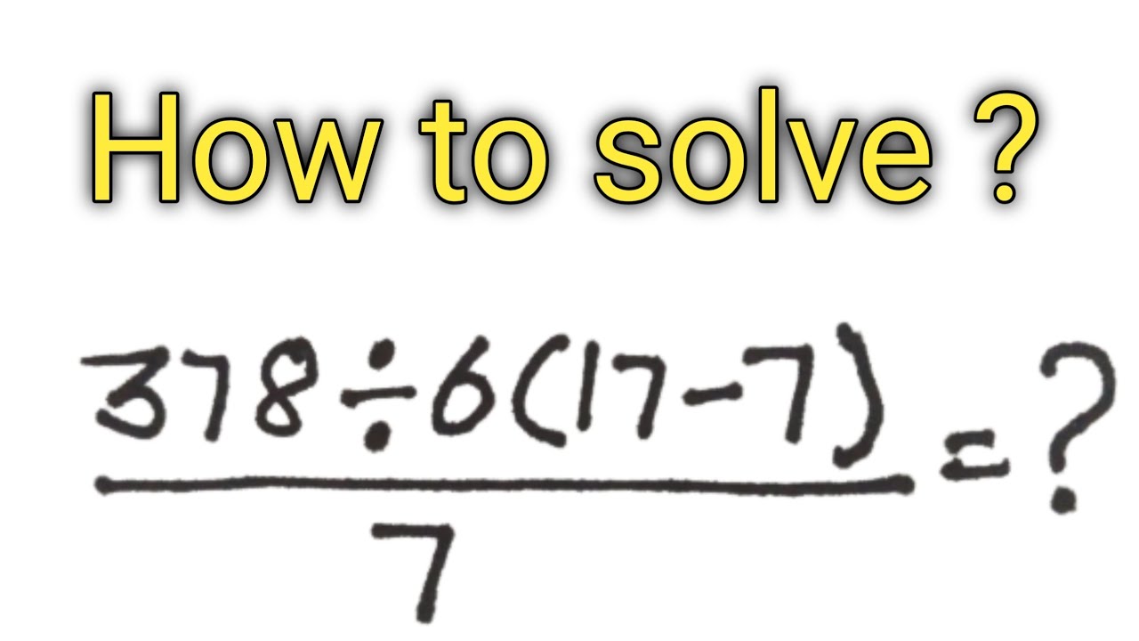 interesting algebra solution|bodmas rules|#bodmas #bodmaskeniyam - YouTube