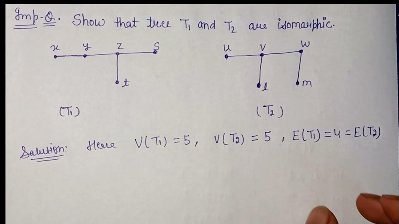 Isomorphic tree with example | isomorphic tree in graph theory | how to ...