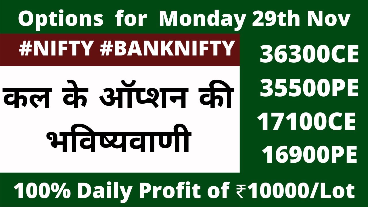 Bank Nifty Monday Prediction Banknifty Options For Tomorrow Nifty