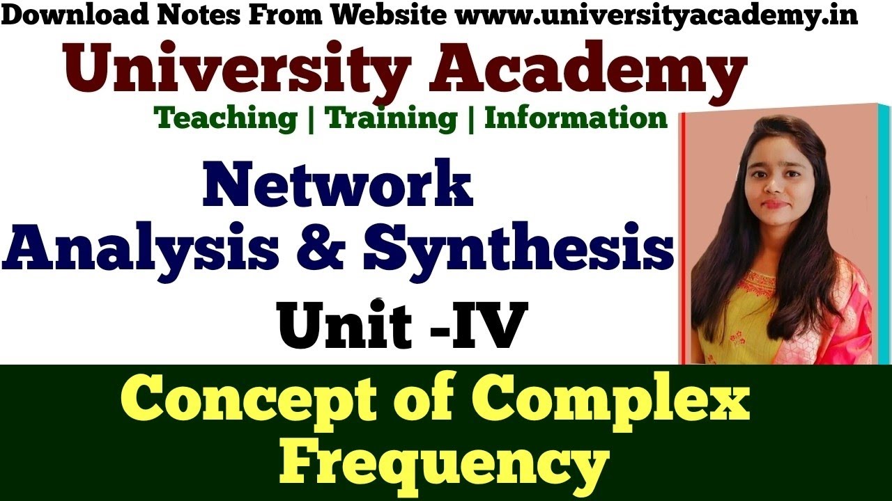 NAS30: Concept of complex frequency, Transform impedances network one ...