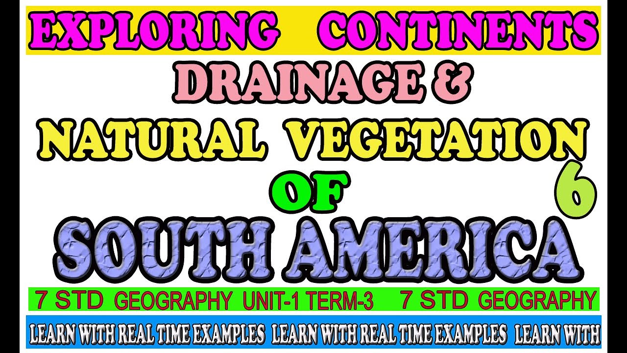 DRAINAGE AND NATURAL VEGETATION OF SOUTH AMERICA | 7TH STD TERM 3 ...