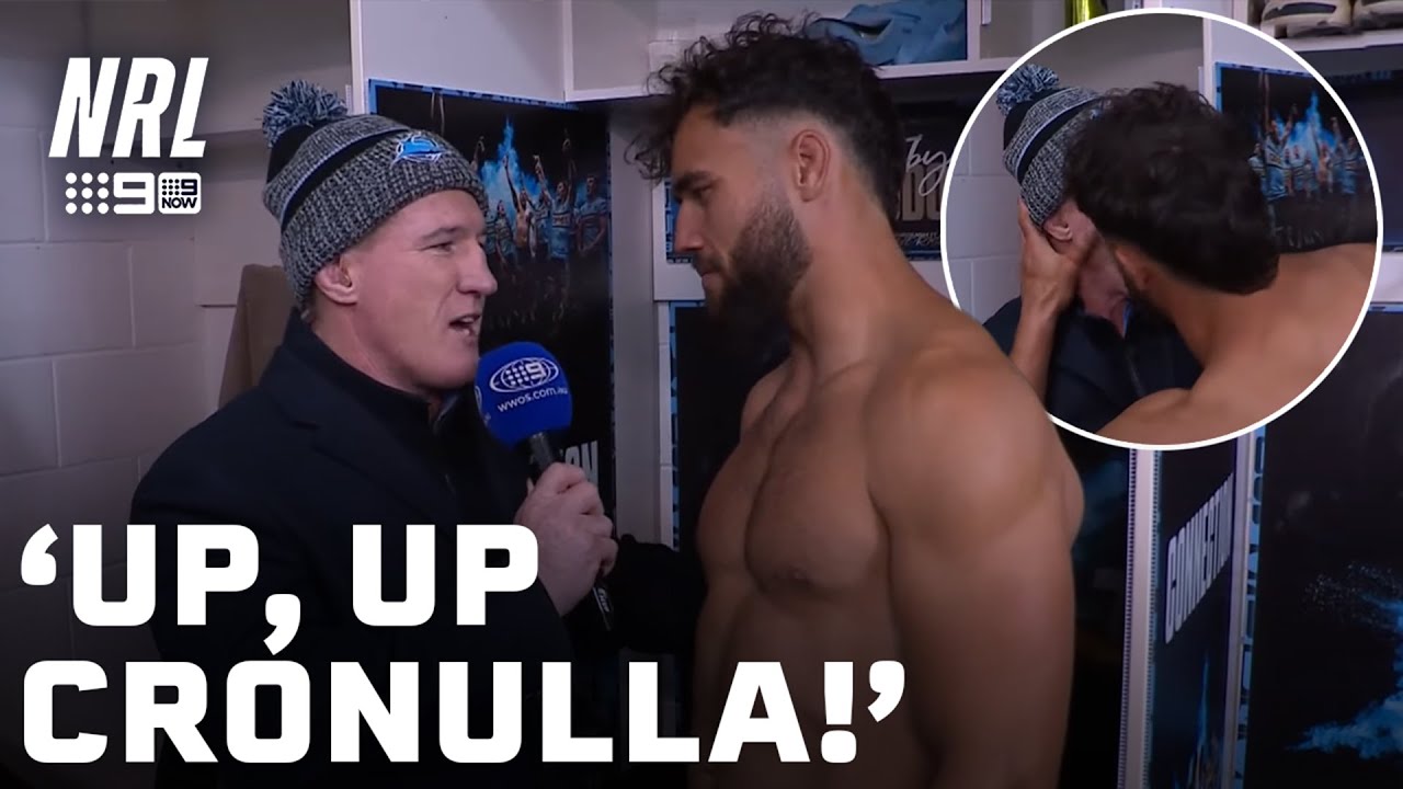 Toby Rudolf makes sure Gal gets a SMOOCH: In the Sheds | NRL on Nine ...