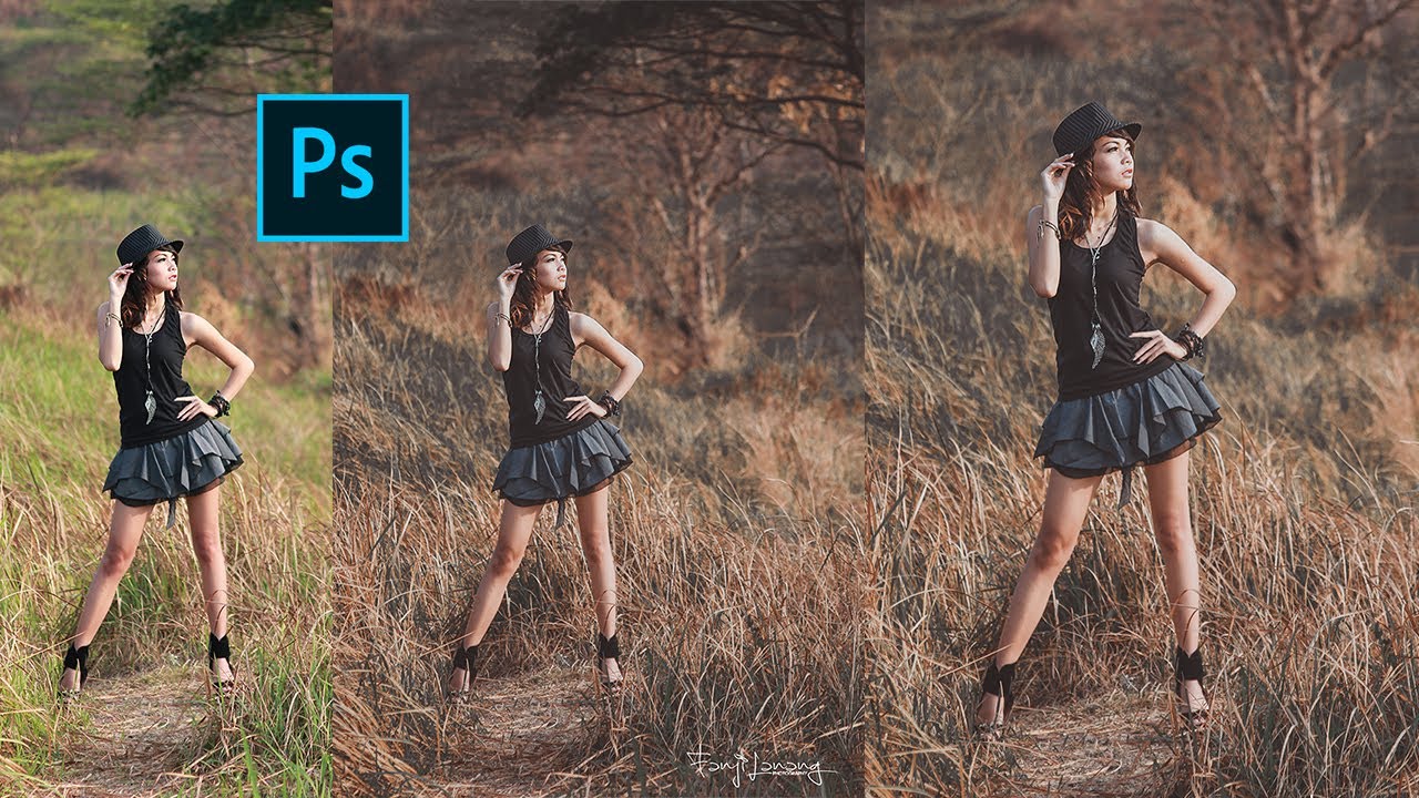 HOW TO MAKE SOFT BROWN COLOR GRADING EFFECT | ADOBE PHOTOSHOP CC - YouTube