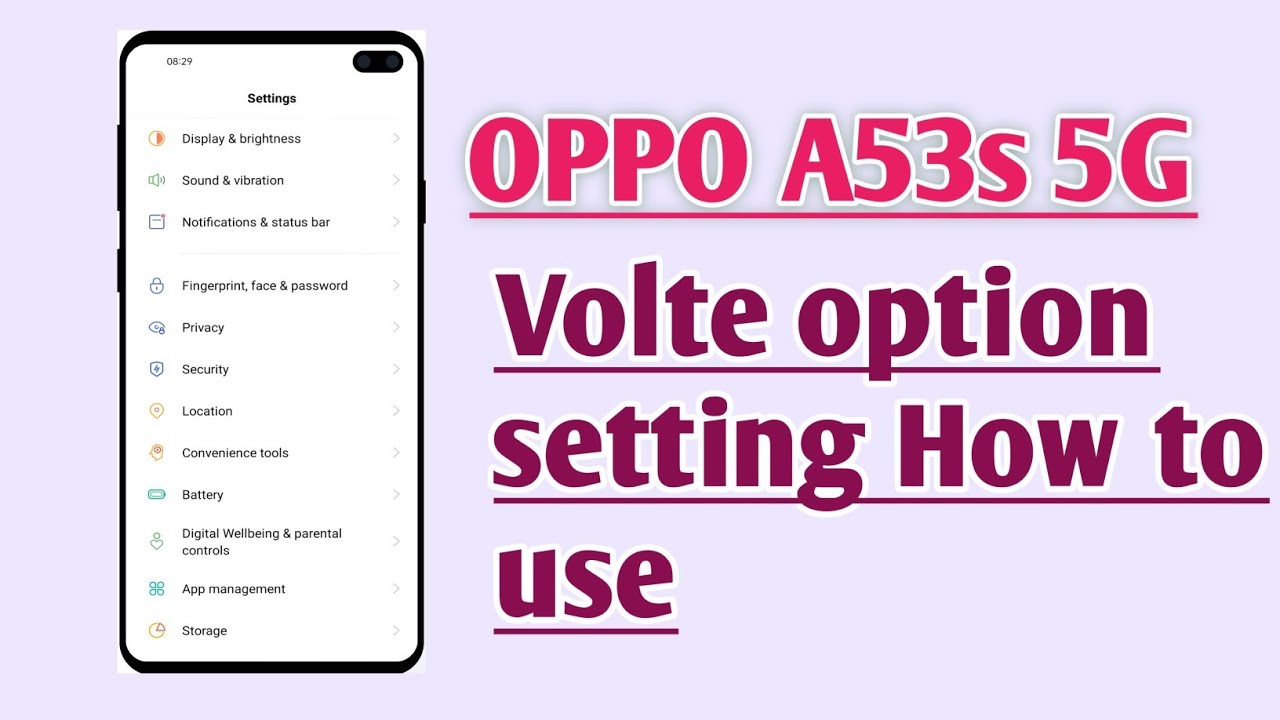 OPPO A53s 5G , Volte option setting How to use - YouTube
