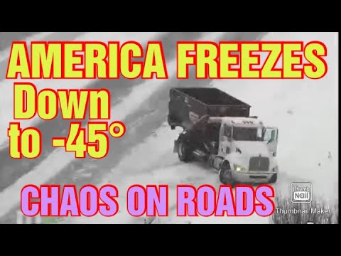 Chaos & Crashes in Big Freeze Across America during 'bomb cyclone ...