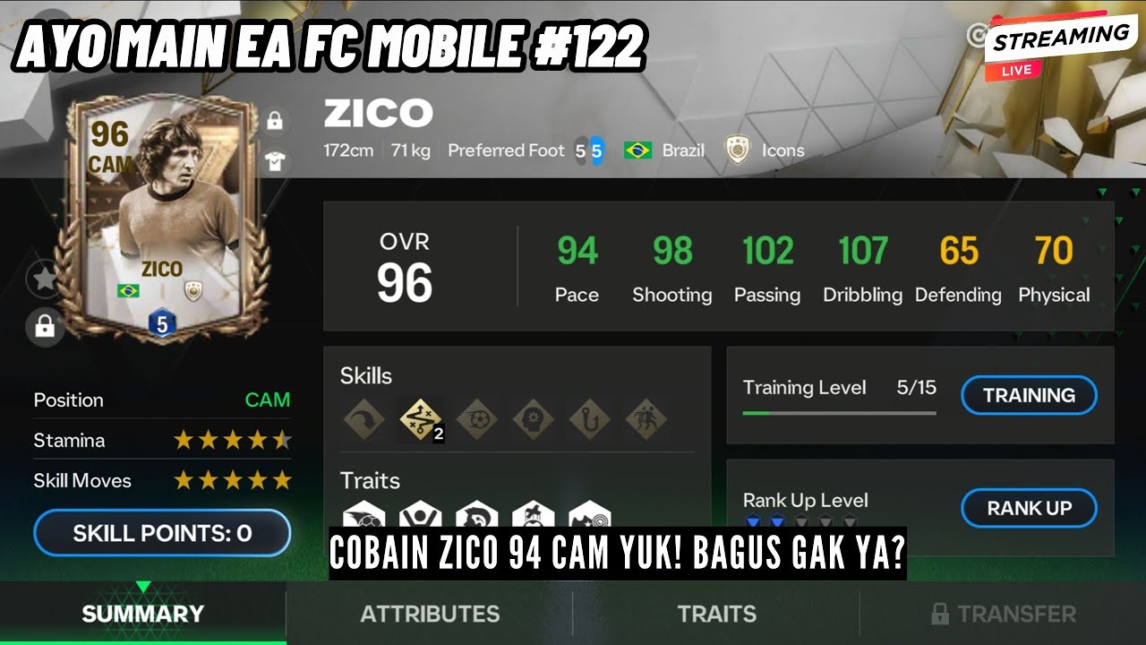 [LIVE] Ayo Main EA FC MOBILE 2024 #122 | YUK COBAIN ZICO 94 CAM! - YouTube