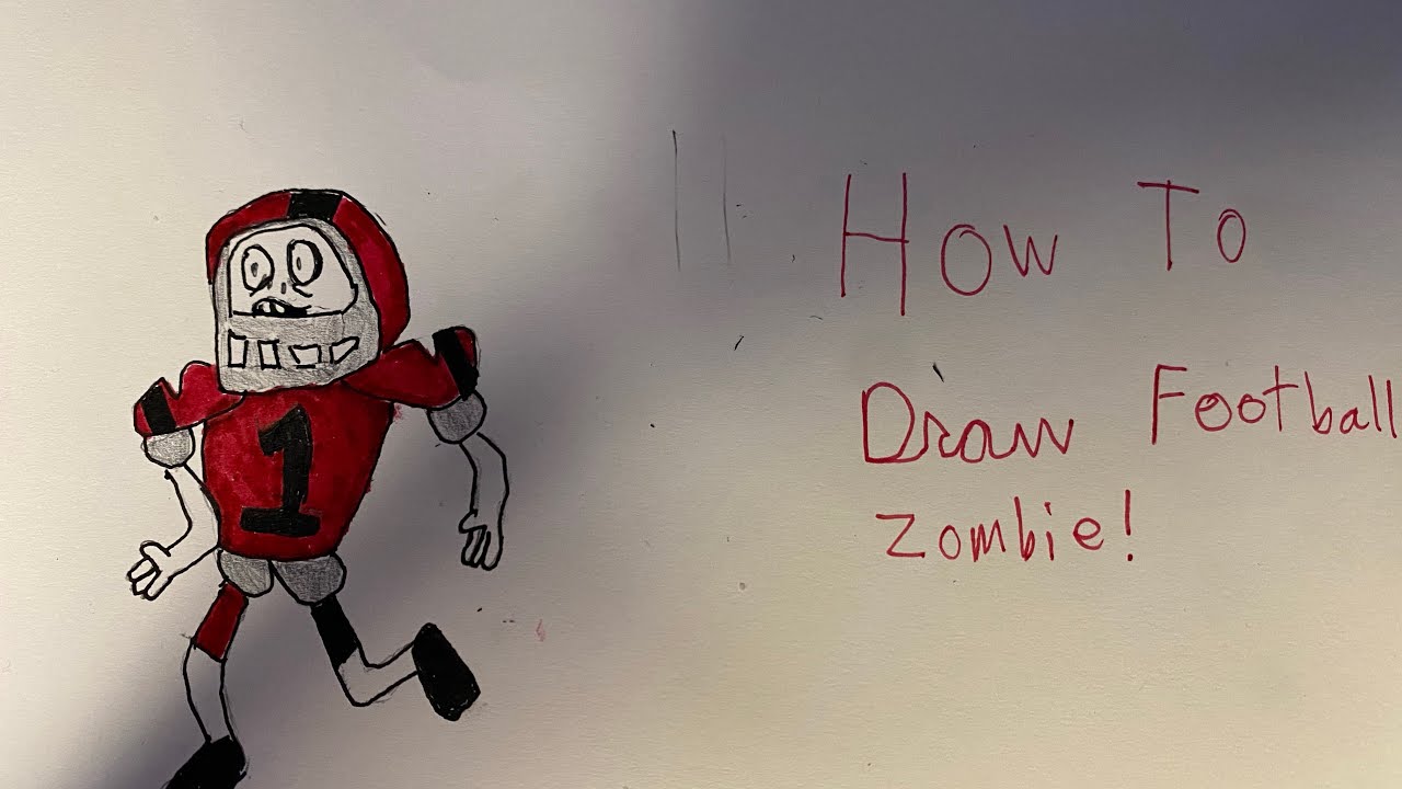 How to draw PvZ football zombie - YouTube