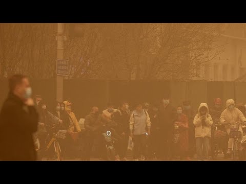 Çin’in başkenti Pekin’de son yılların en şiddetli kum fırtınası