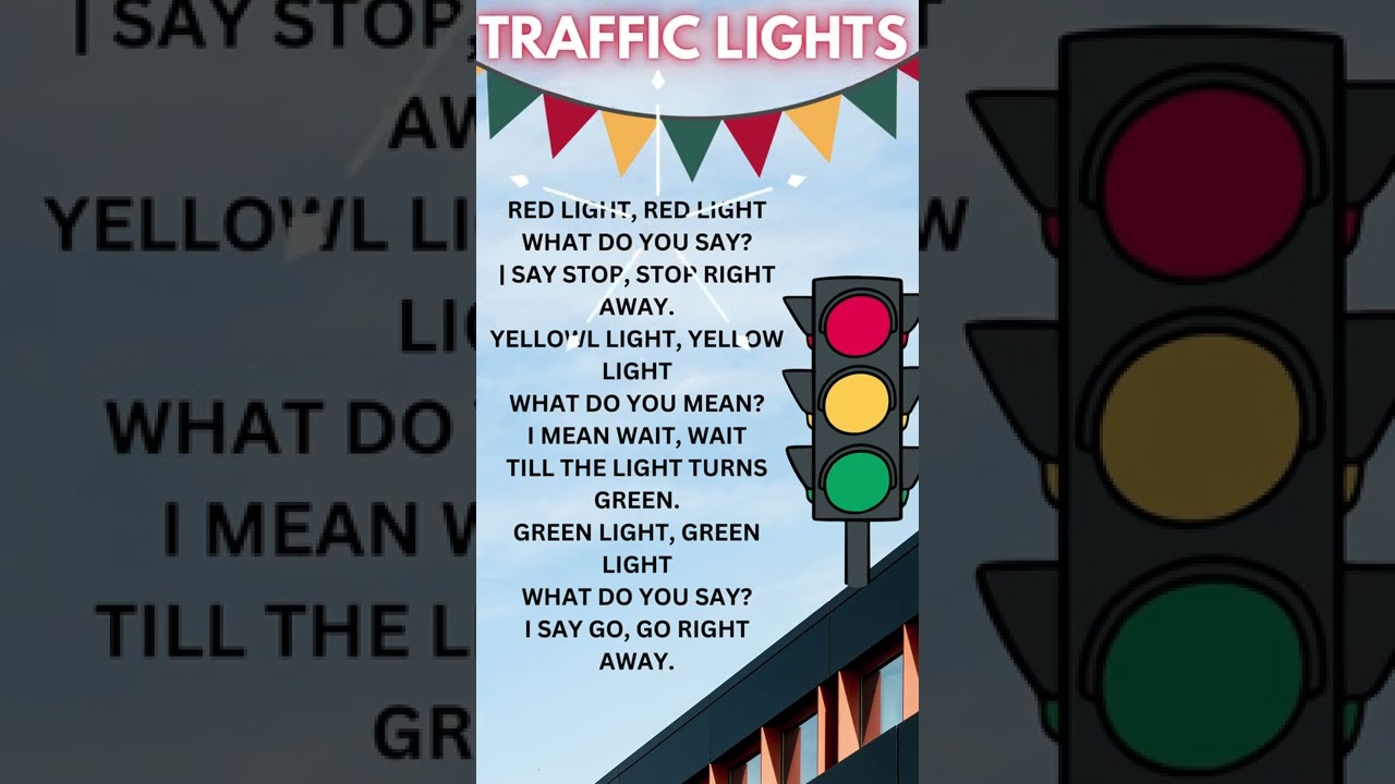 Poem On Traffic Light || #kidspoems #rhymes #nurseryrhymes - YouTube