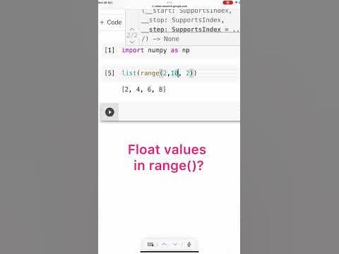 range() vs np.arange() in python - YouTube