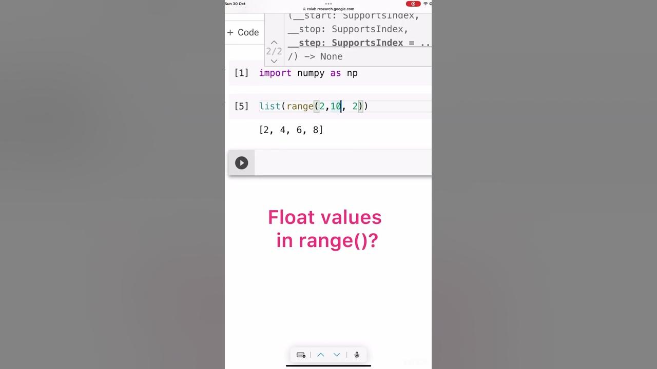 Range Vs Nparange In Python Youtube